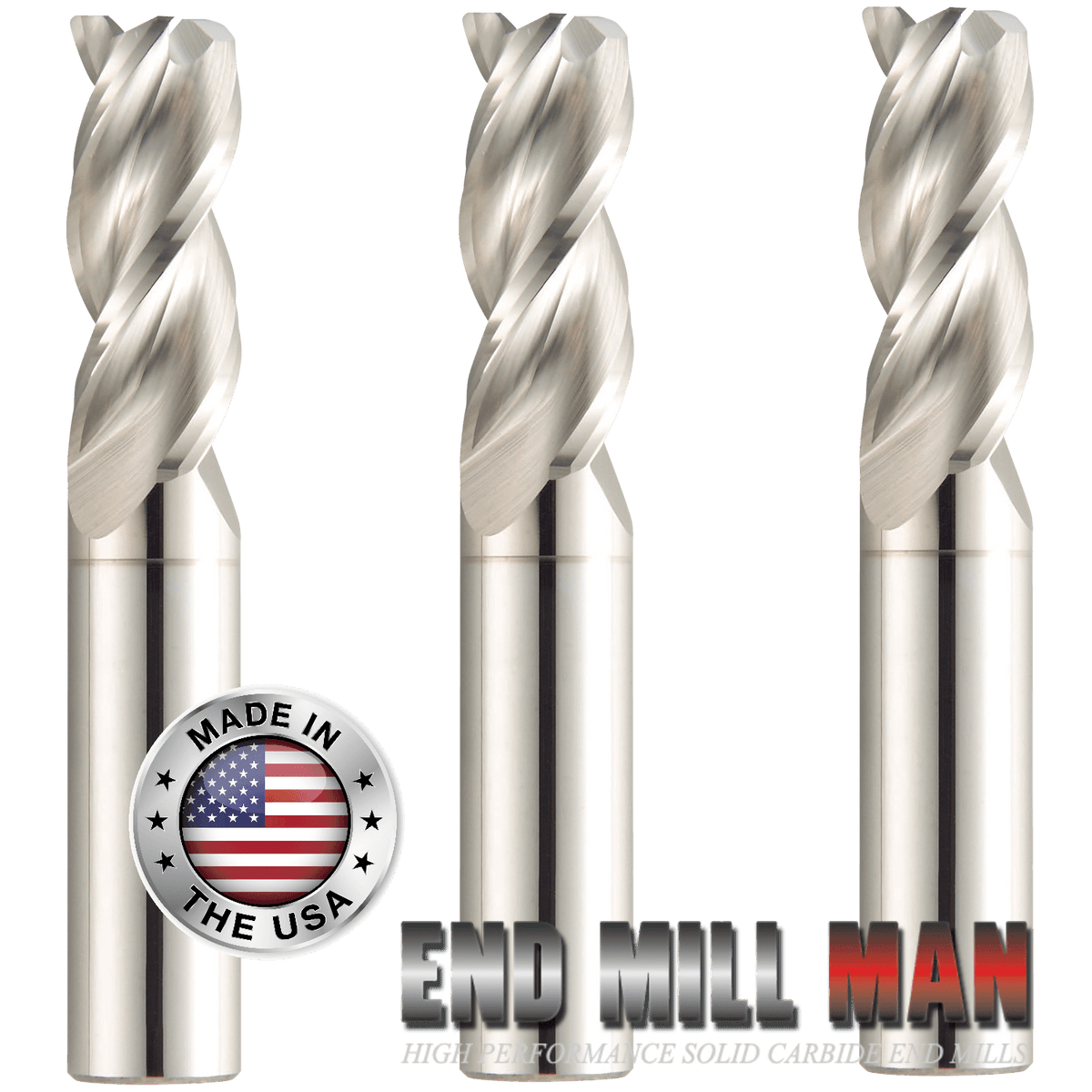 3 Pack 3 8 X 1 X 2 1 2 Aluminum HP Radius Carbide End Mills The 3 Pack 3 8 X 1 X 2 1 2 Aluminum HP Radius Carbide End Mills The